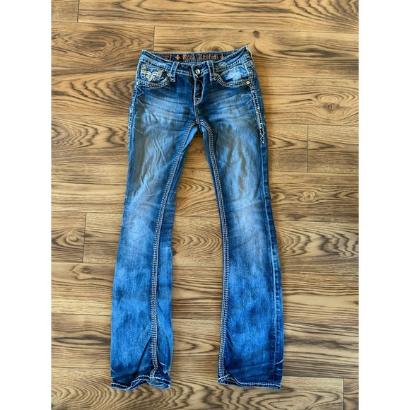 Rock Revival | Jeans | Rock Revival Womens Size 27 Kai Bootcut Low Rise Bling Jeans | Poshmark